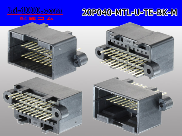 040 model MTL series 20 pole M side connector [black] made in TE ...