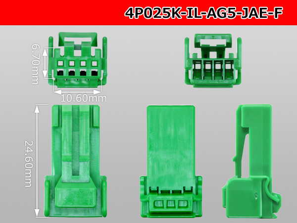 [JAE]025 type IL-AG5 series 4 pole F connector (no terminals) /4P025-IL ...
