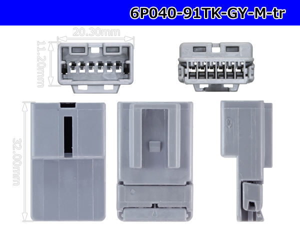 [yazaki]040 type 91 connector TK type 6 pole M connector [gray] (no ...