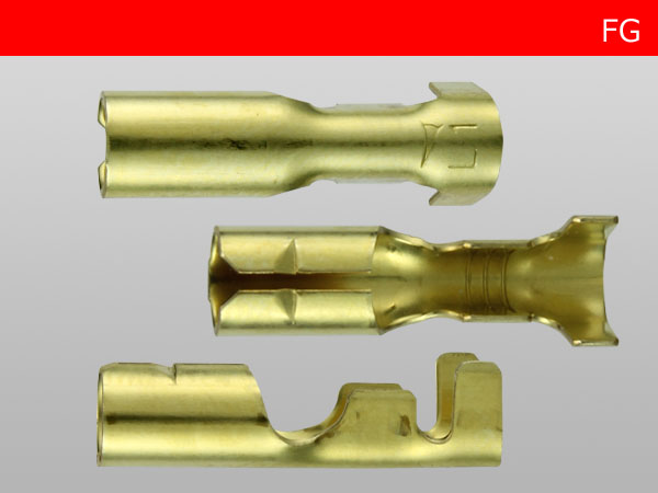 Round Bullet Terminal female terminal - female With sleeve [color Gold ...