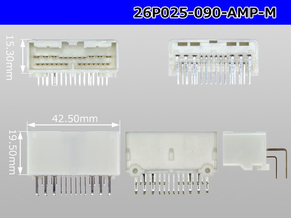 [AMP] 025 Type 20 pole + 090 Type 6 pole hybrid Male terminal side ...
