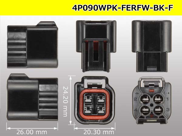 [furukawa] RFW series 4 pole F connector [black] (no terminals ...