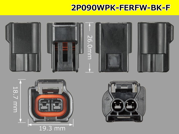 [furukawa] RFW series 2 pole F connector [black] (no terminals ...